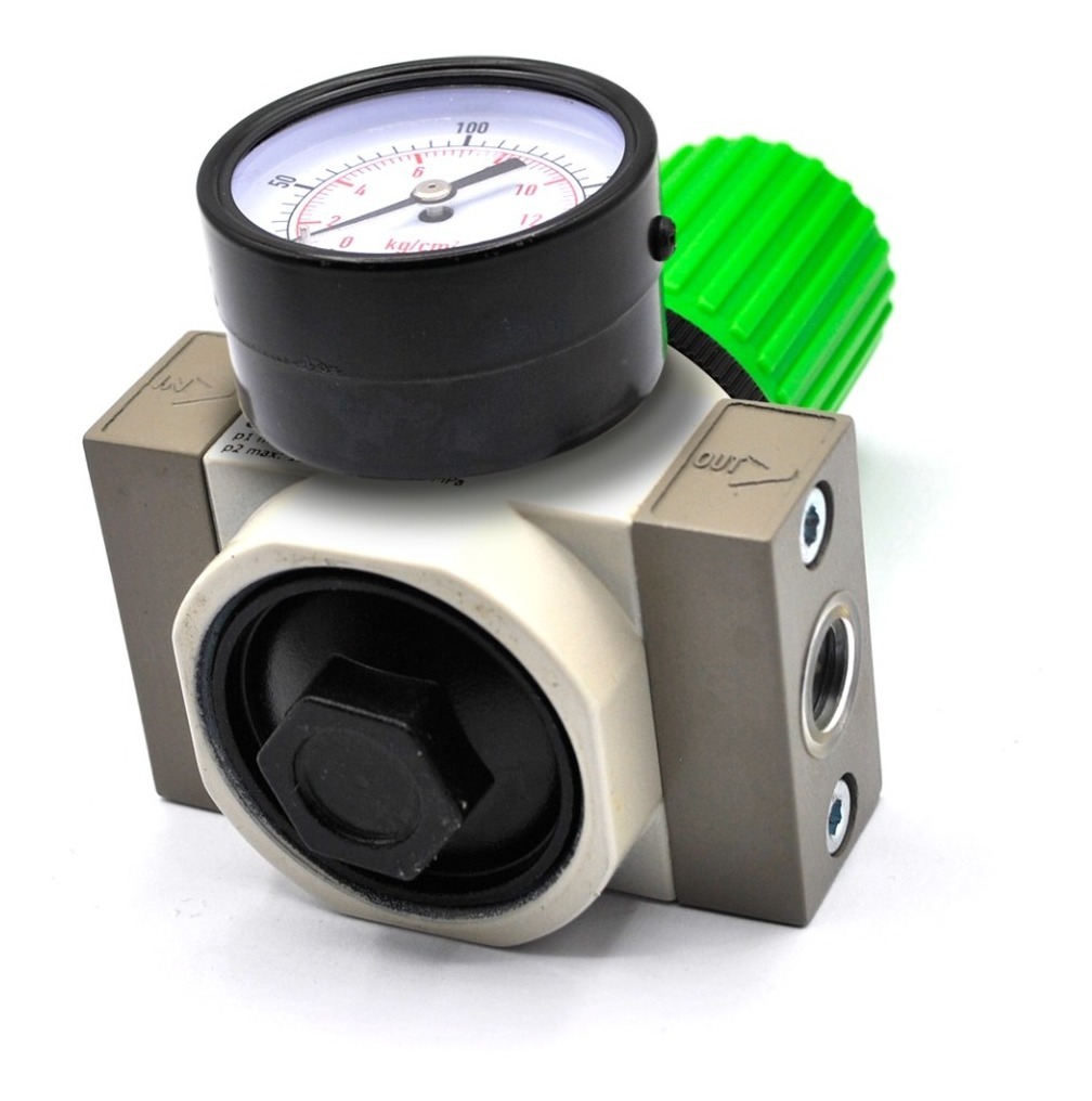 Regulador De Presión Neumático 1/4 200 Psi Con Manómetro | Instrutek